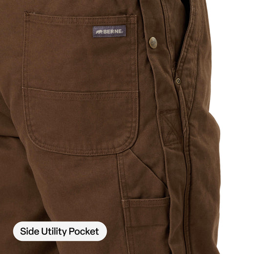 Men's Work Insulated Washed Duck Bib Overall – Berne Apparel