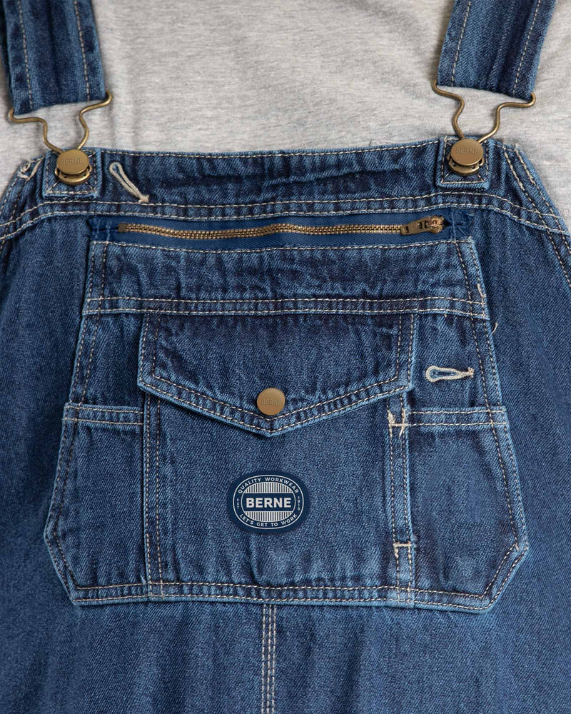 Men's Unlined Stone Washed Denim Bib Overall