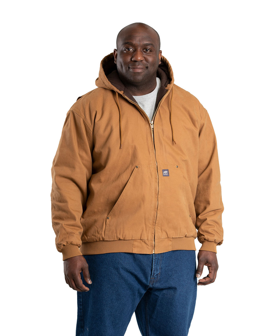 Men's Washed Duck Hooded Outdoor Work Jacket – Berne Apparel