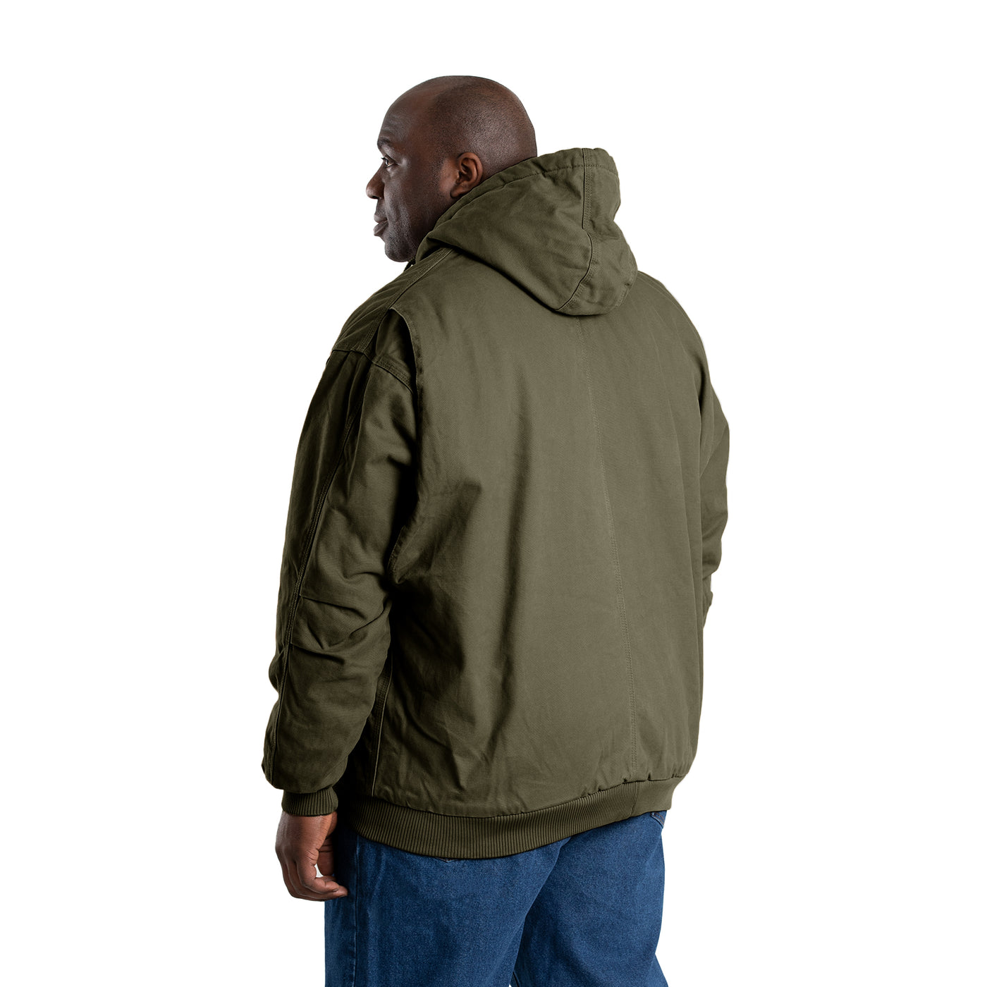 Men's Washed Duck Hooded Outdoor Work Jacket
