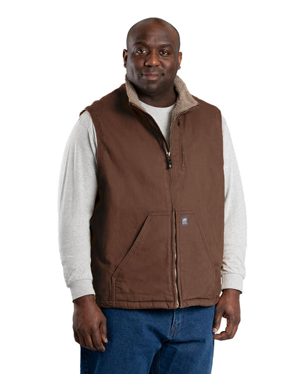 Men's Sherpa-Lined Washed Duck Vest – Berne Apparel