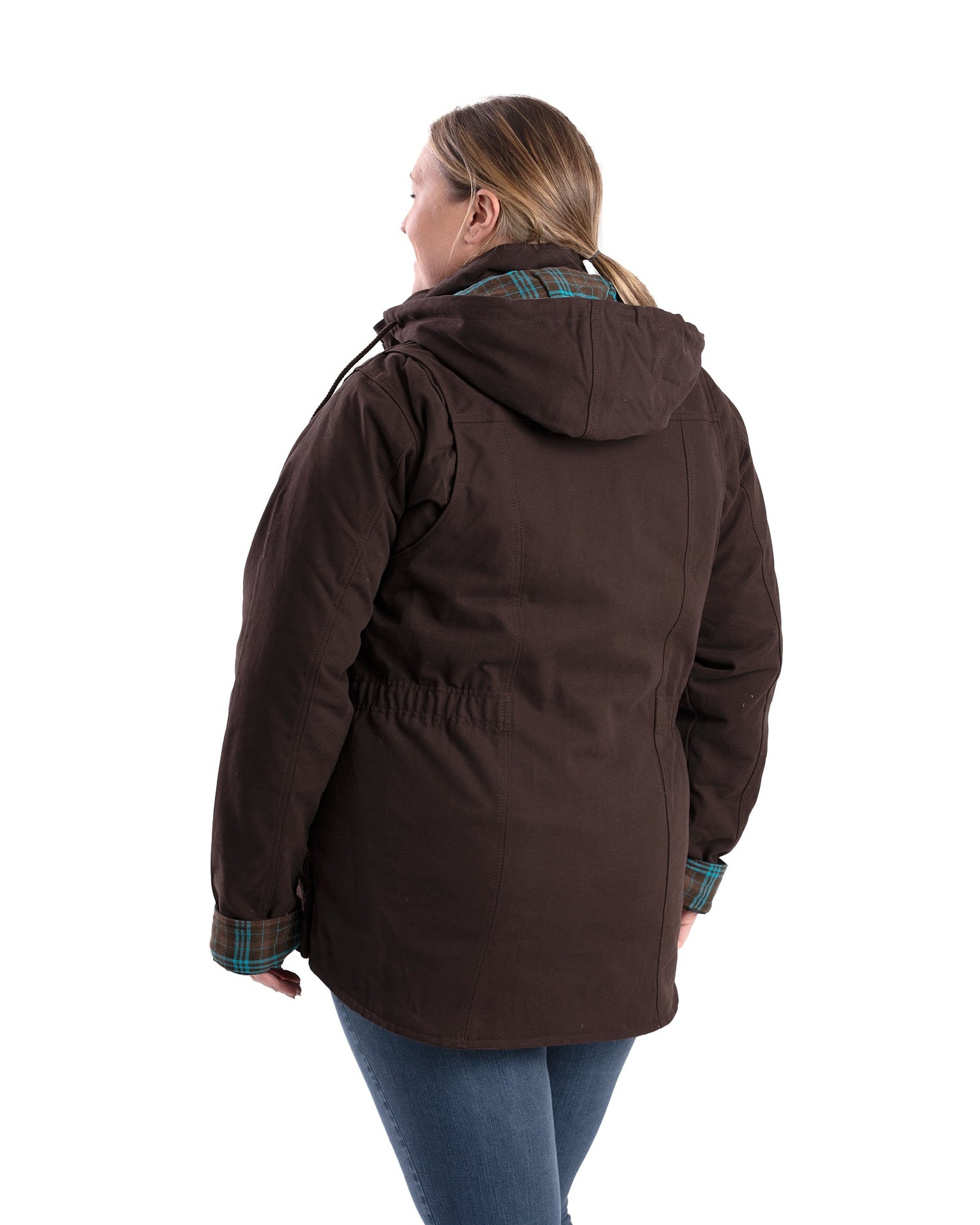 Women's Flannel-Lined Duck Hooded Barn Coat – Berne Apparel