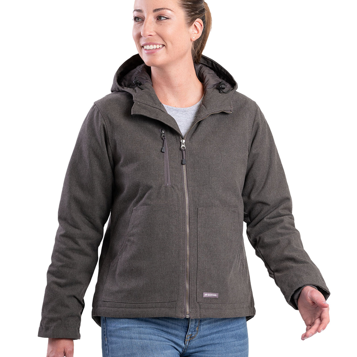 Women's Heathered Duck Hooded Jacket – Berne Apparel